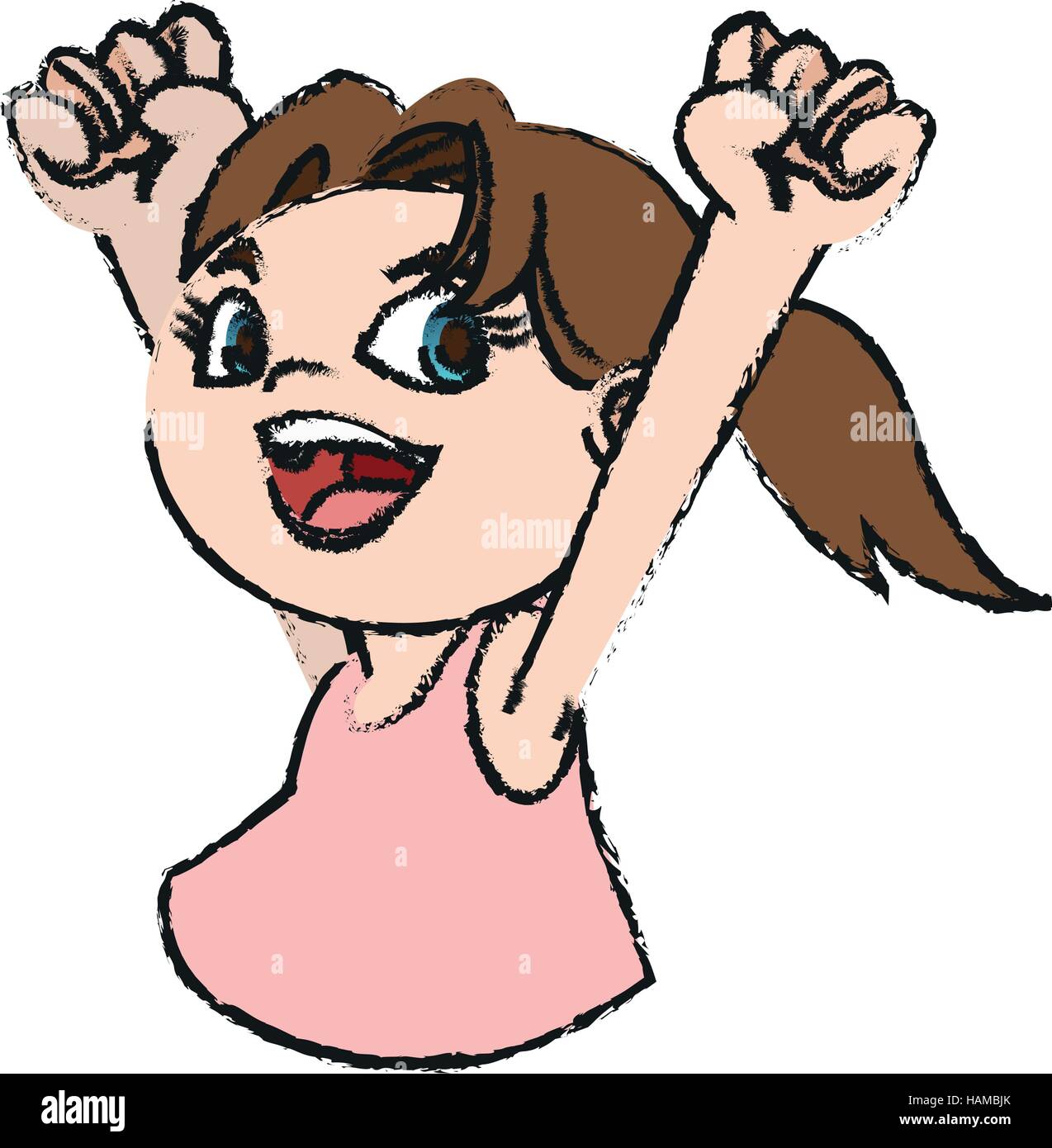 Isolated girl cartoon design Stock Vector Image & Art - Alamy