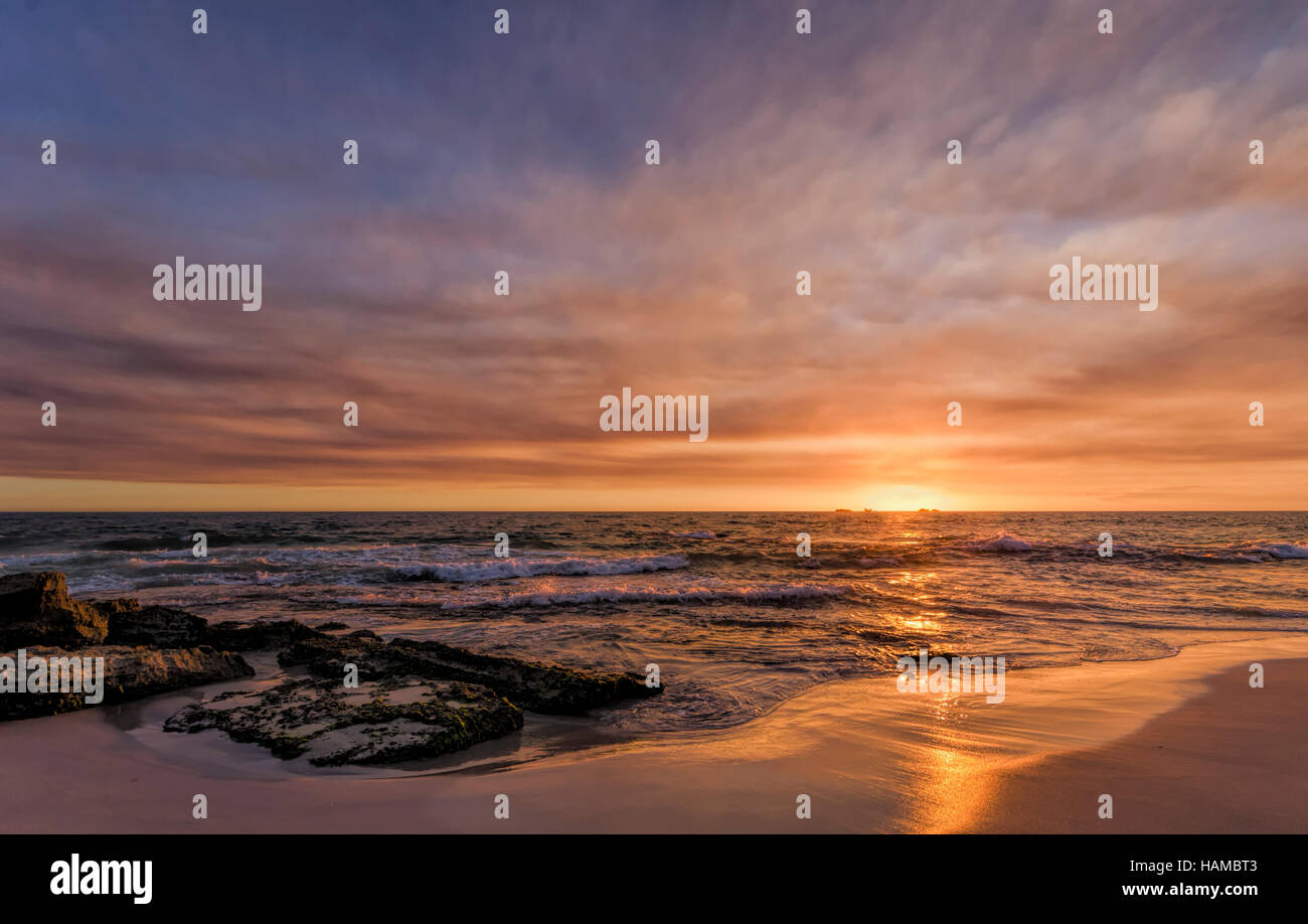 Peaceful Sunset Beach Perth WA Stock Photo - Alamy