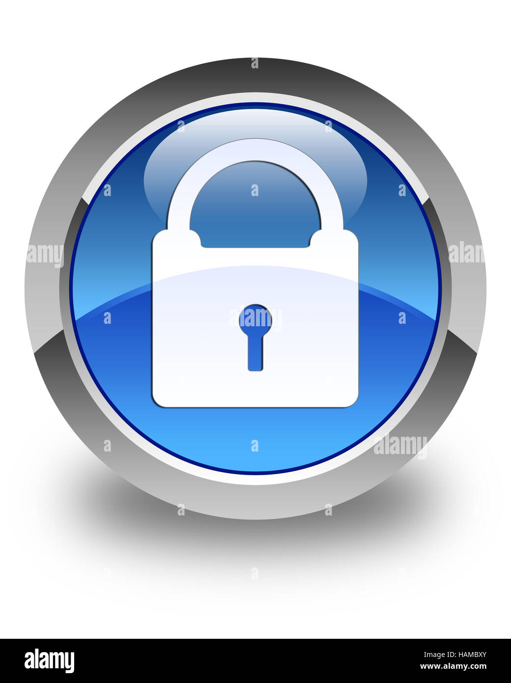 Lock icon blue hi-res stock photography and images - Alamy
