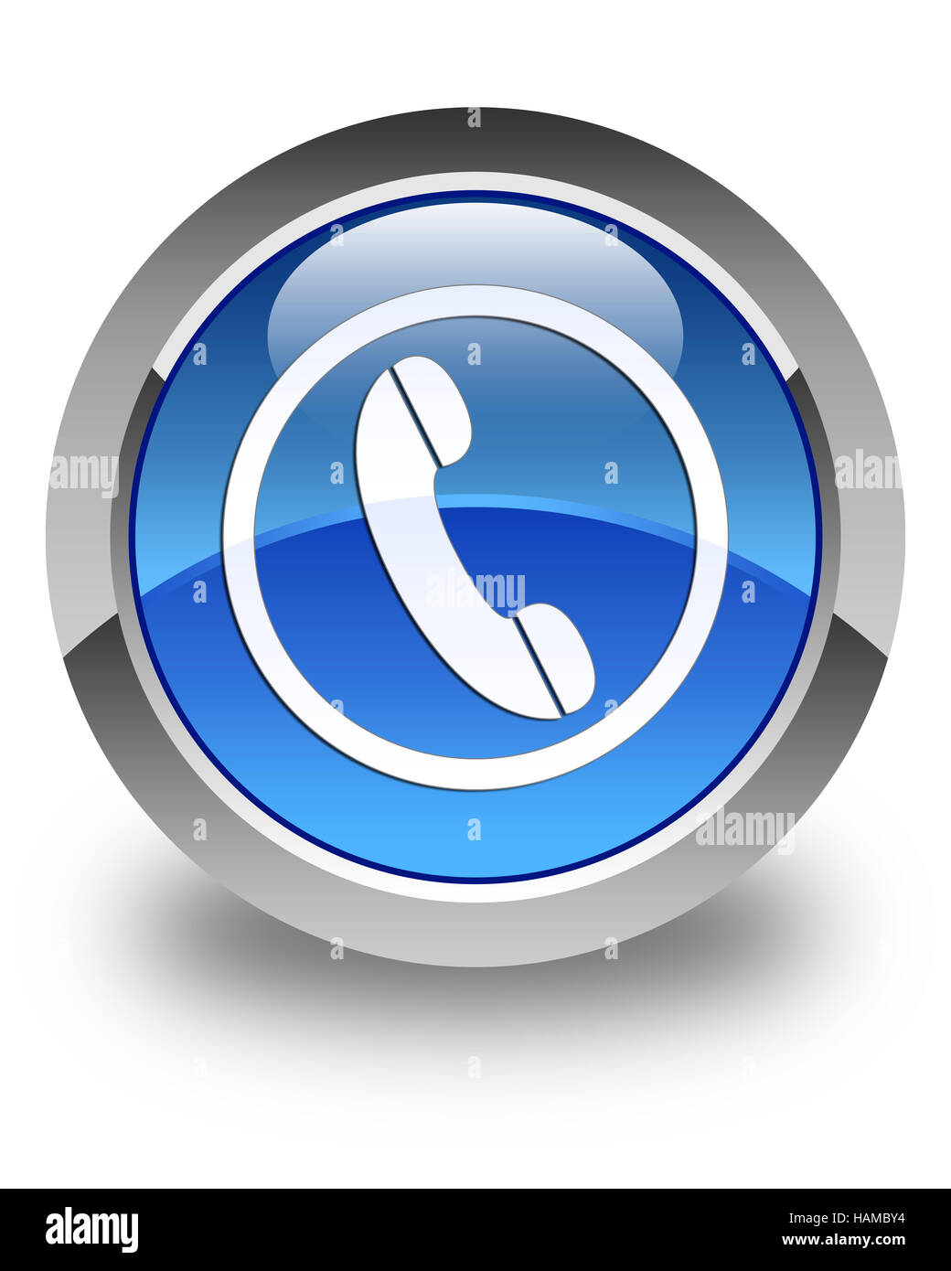 Phone icon blue hi-res stock photography and images - Alamy