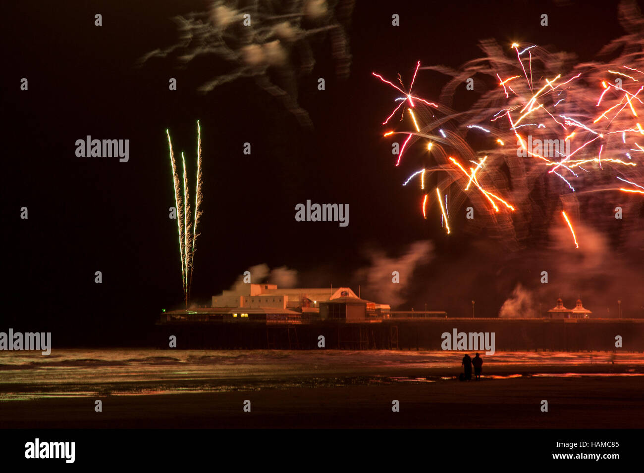 Blackpool fireworks display Stock Photo - Alamy