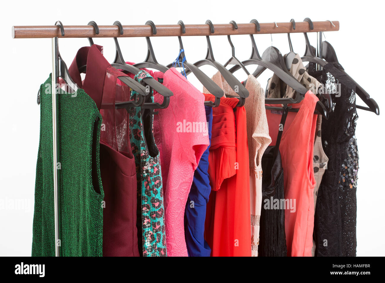 elegant dress on a hanger Stock Photo - Alamy