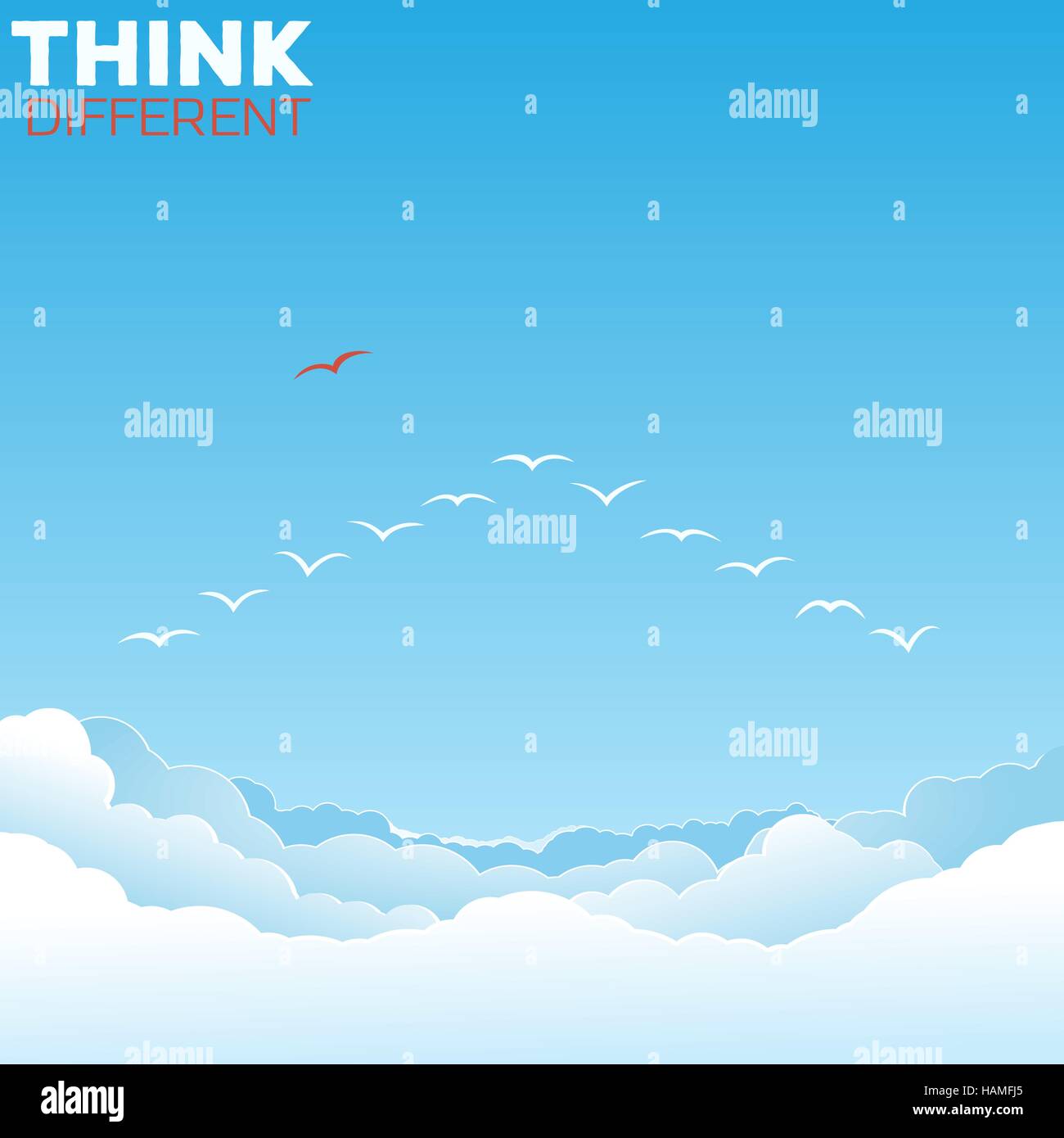 Unique think different individuality Stock Vector Images - Alamy
