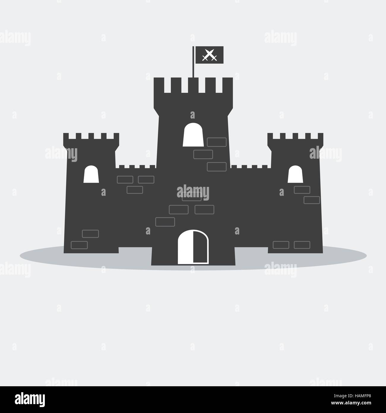 Castle vector vectors hi-res stock photography and images - Alamy