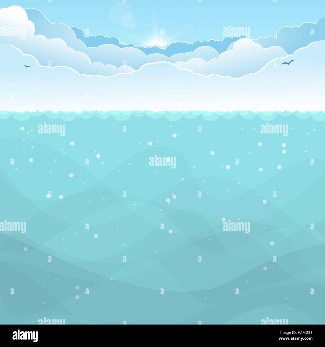 Water surface sea transparent waves Stock Vector Images - Alamy