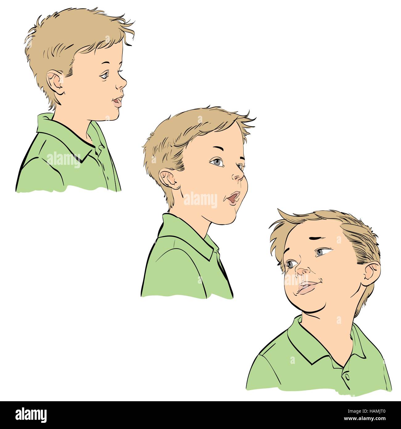 Emotions boy Stock Vector Images - Alamy