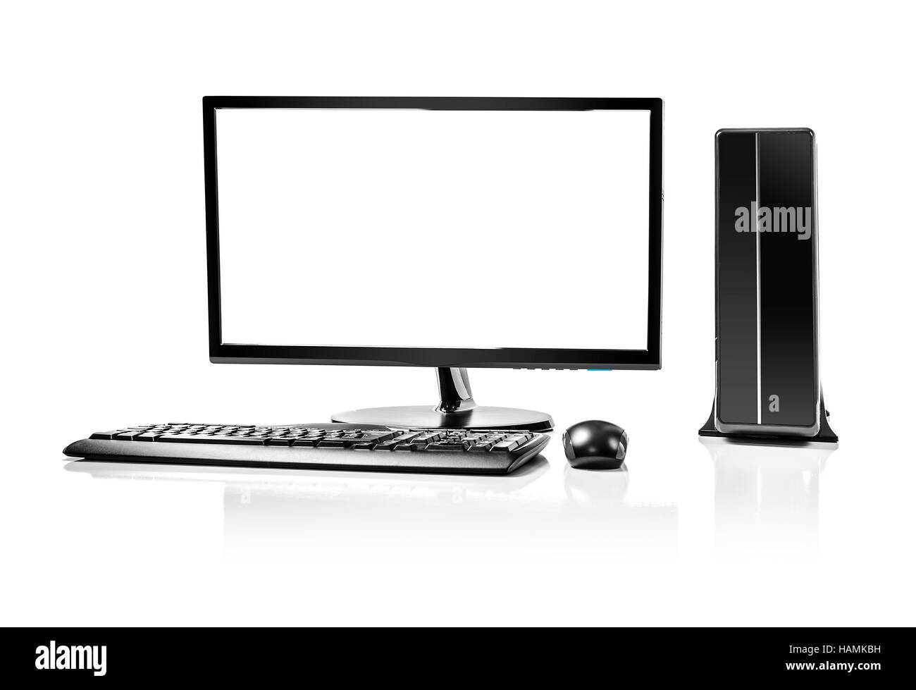 Computer isolated on a white background Stock Photo - Alamy