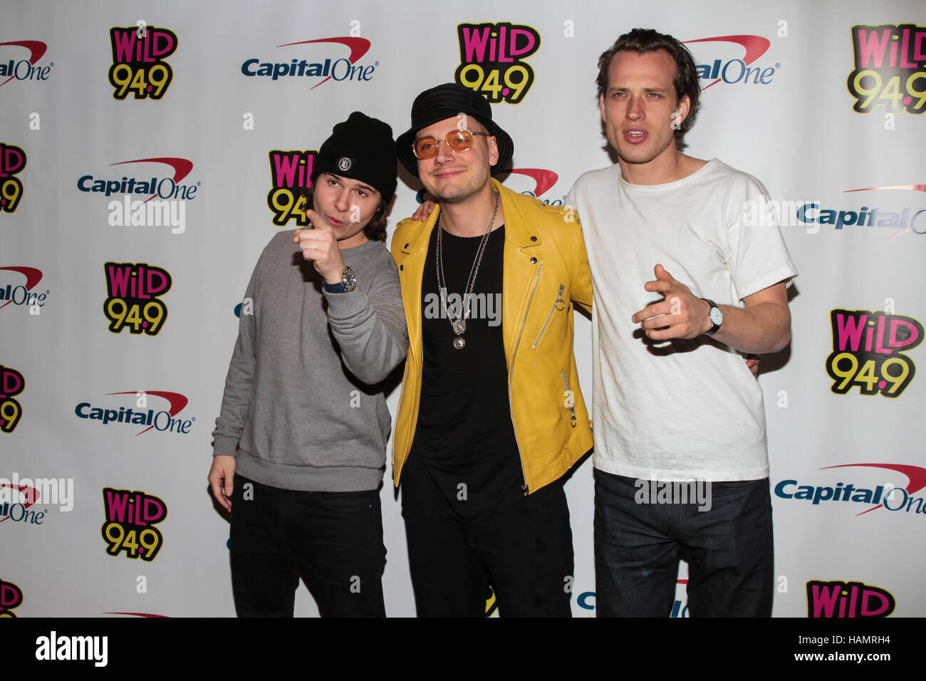 San Jose, USA. 01st Dec, 2016.(L-R) Musicians Lukas Graham, Mark ...