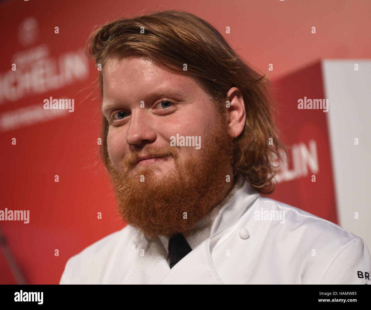 Chef Lukas Mraz from Berlin celebrates his first Michelin Star during ...