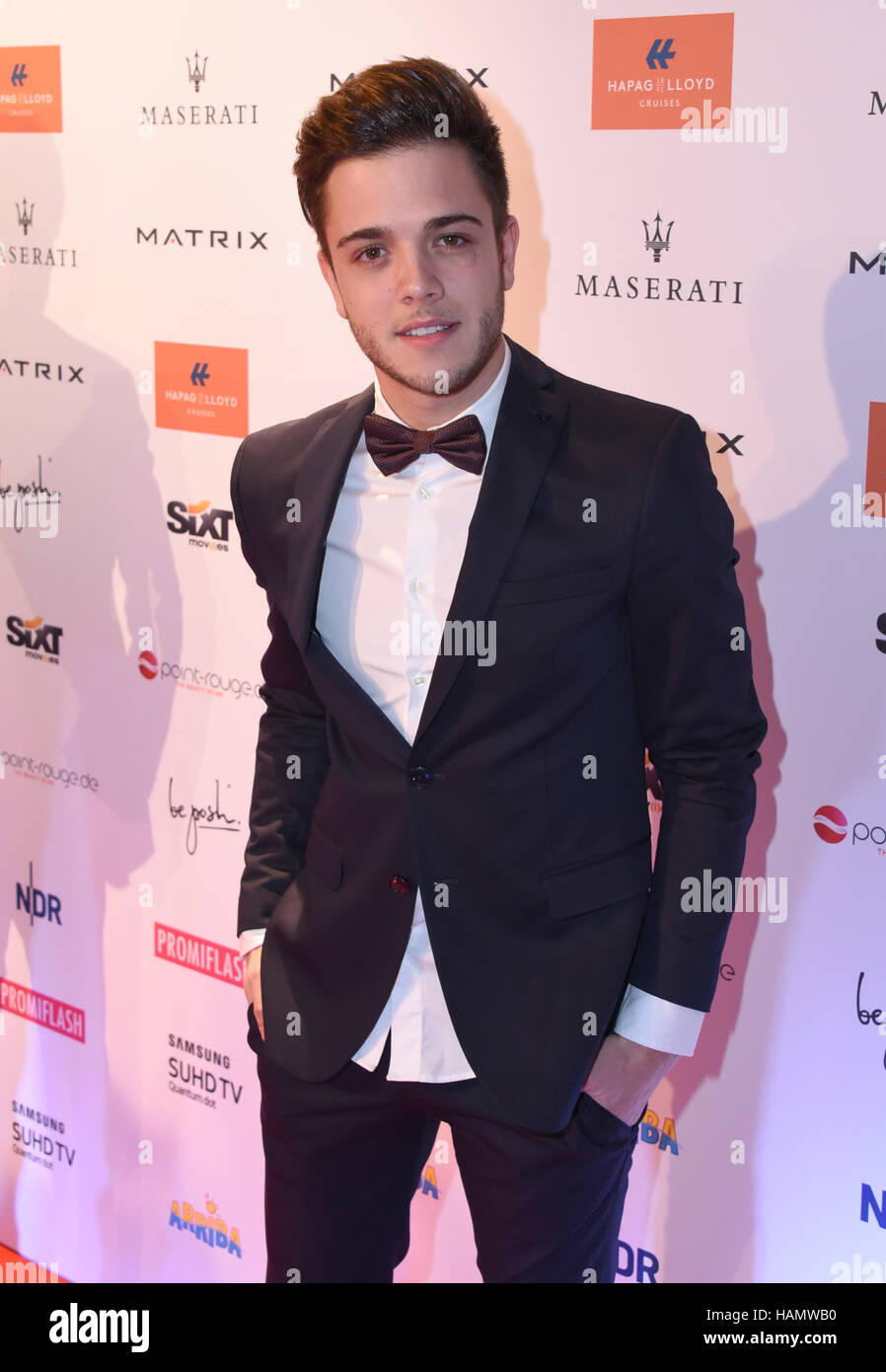 Swiss singer Luca Haenni arrives for the event 'Movie meets Media' at ...