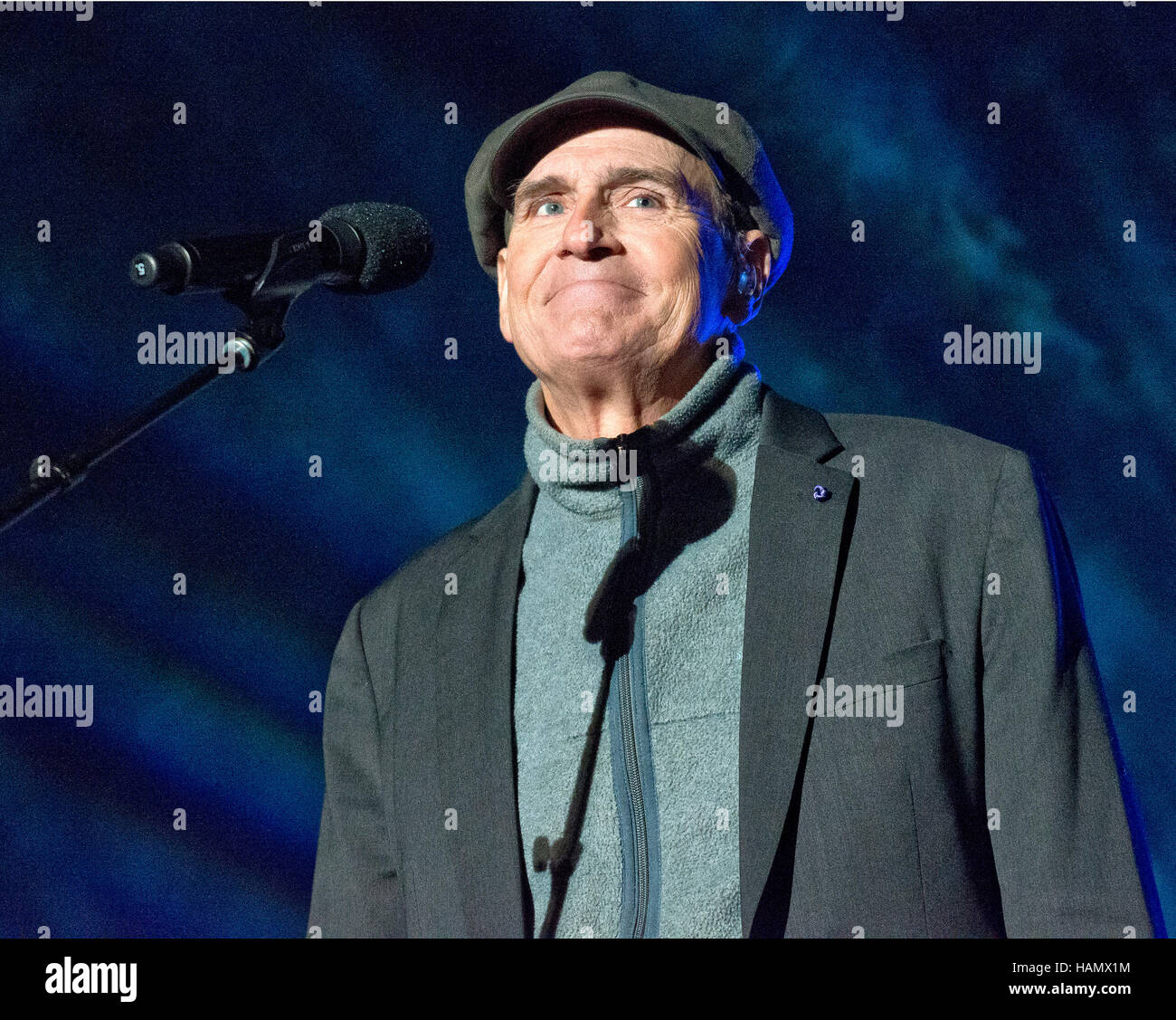American singer-songwriter and guitarist James Taylor performs at the ...