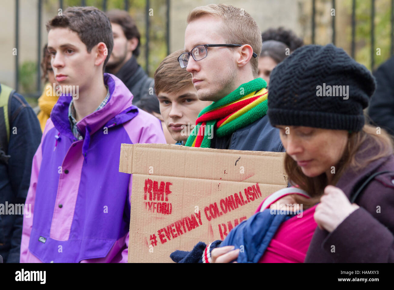 Oxford, UK. 2nd December 2016. Protesters from "Rhodes Must Fall ...