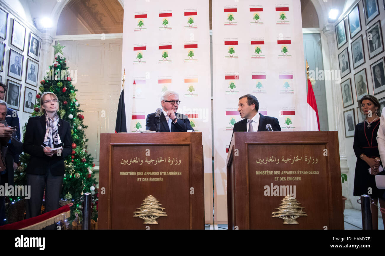 Beirut, Lebanon. 2nd Dec, 2016. German Minister of Foreign Affairs ...