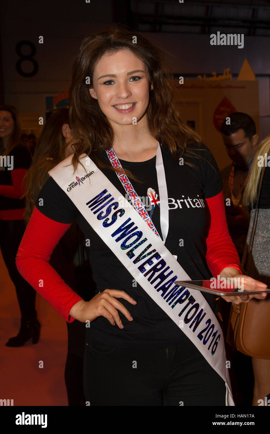 Birmingham,UK,2nd December 2016,Miss Wolverhampton 2016 attends The ...