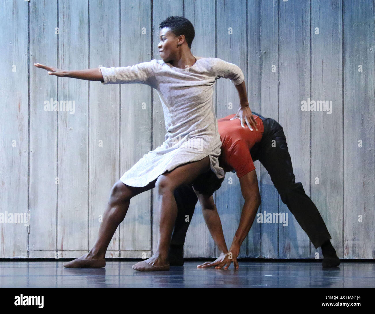 New York, USA. 2nd Dec, 2016. Dancers from the Alvin Ailey American ...