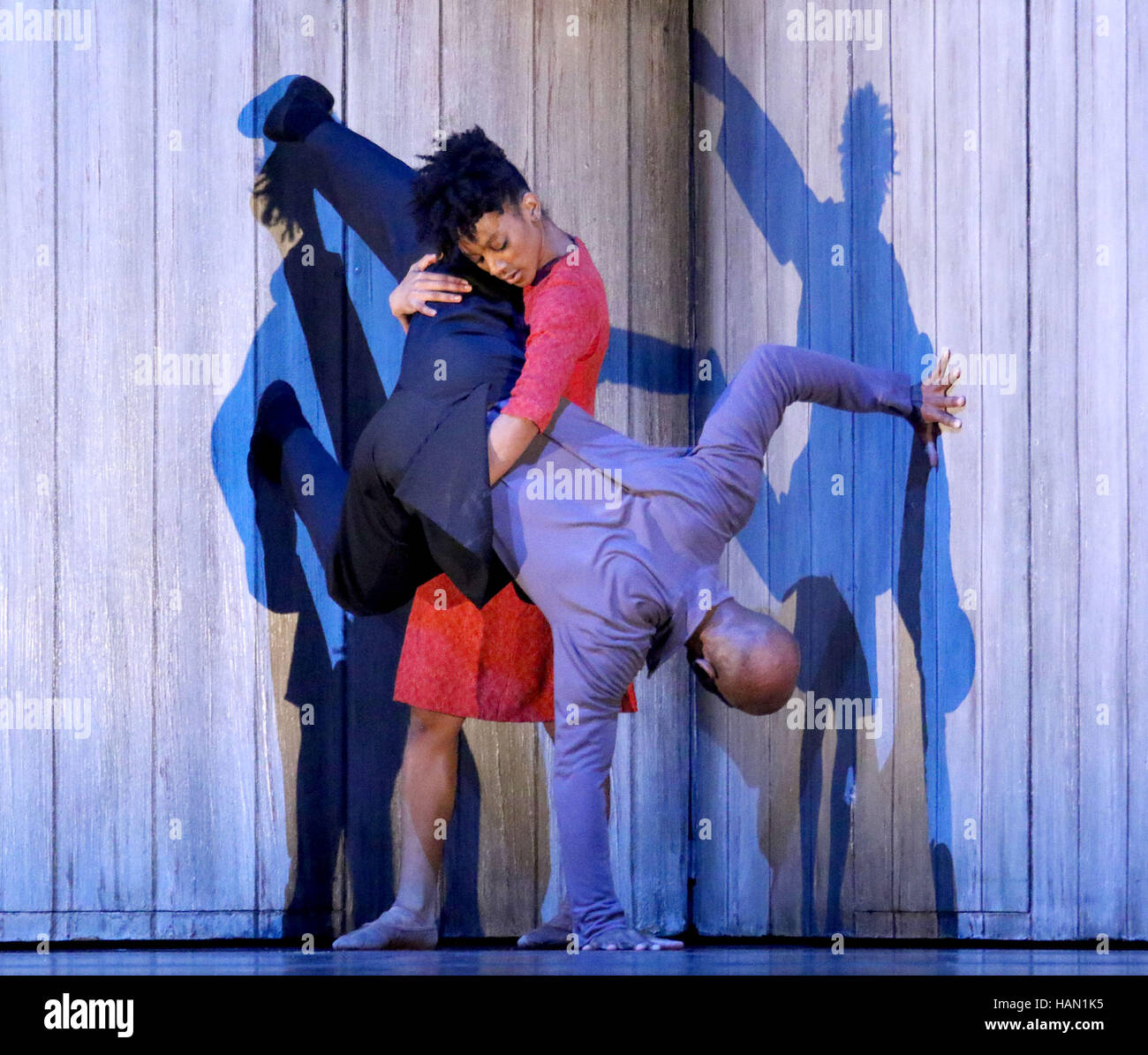 New York, USA. 2nd Dec, 2016. Dancers from the Alvin Ailey American ...