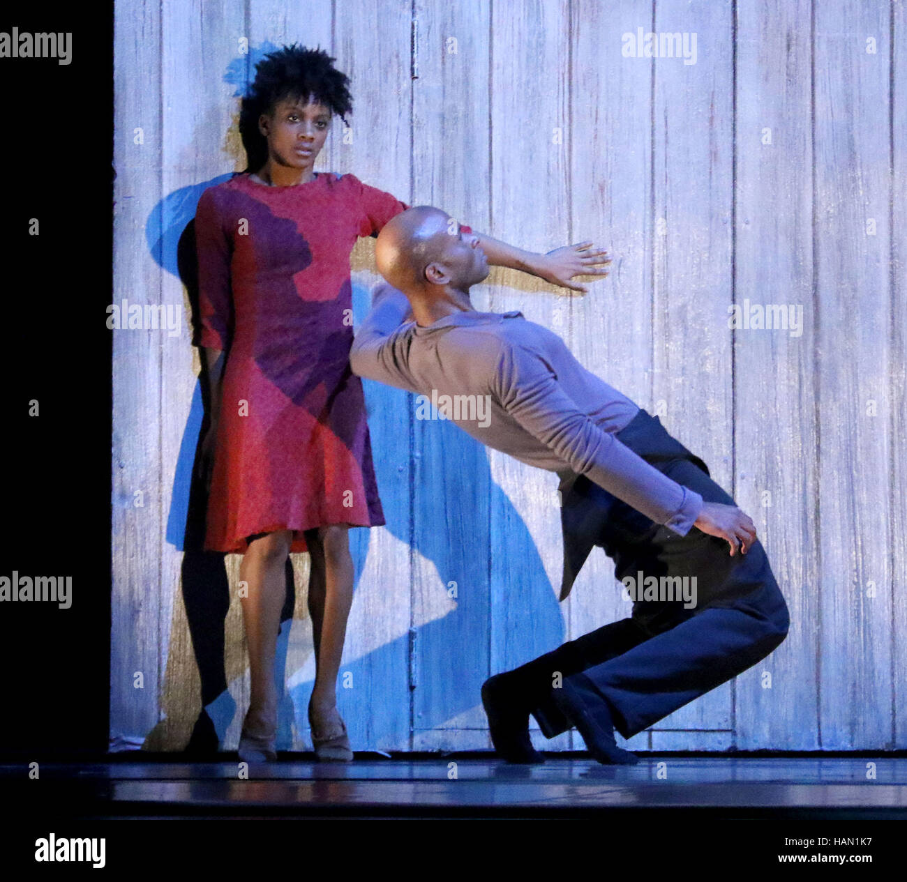 New York, USA. 2nd Dec, 2016. Dancers from the Alvin Ailey American ...