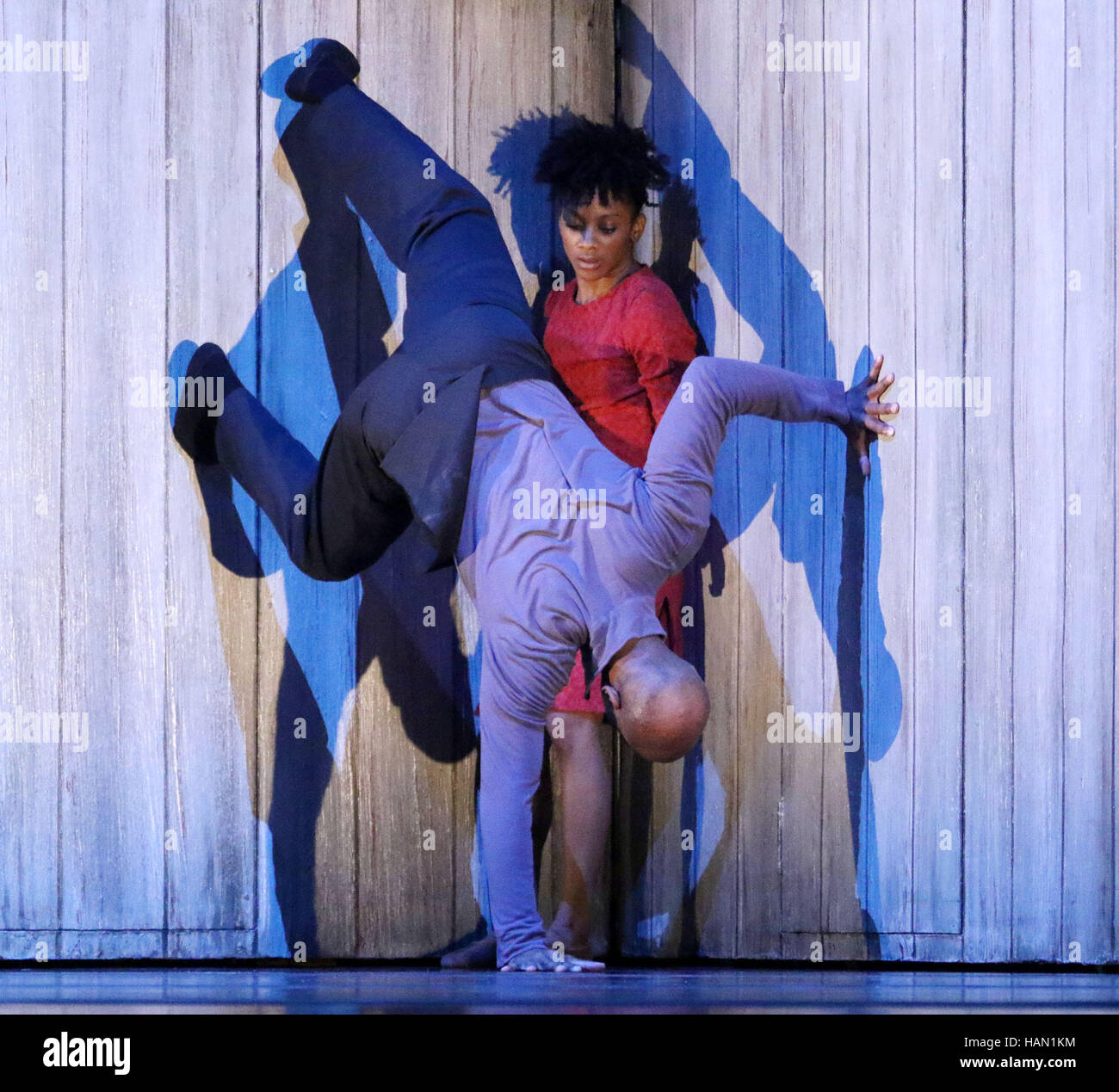 New York, USA. 2nd Dec, 2016. Dancers from the Alvin Ailey American ...