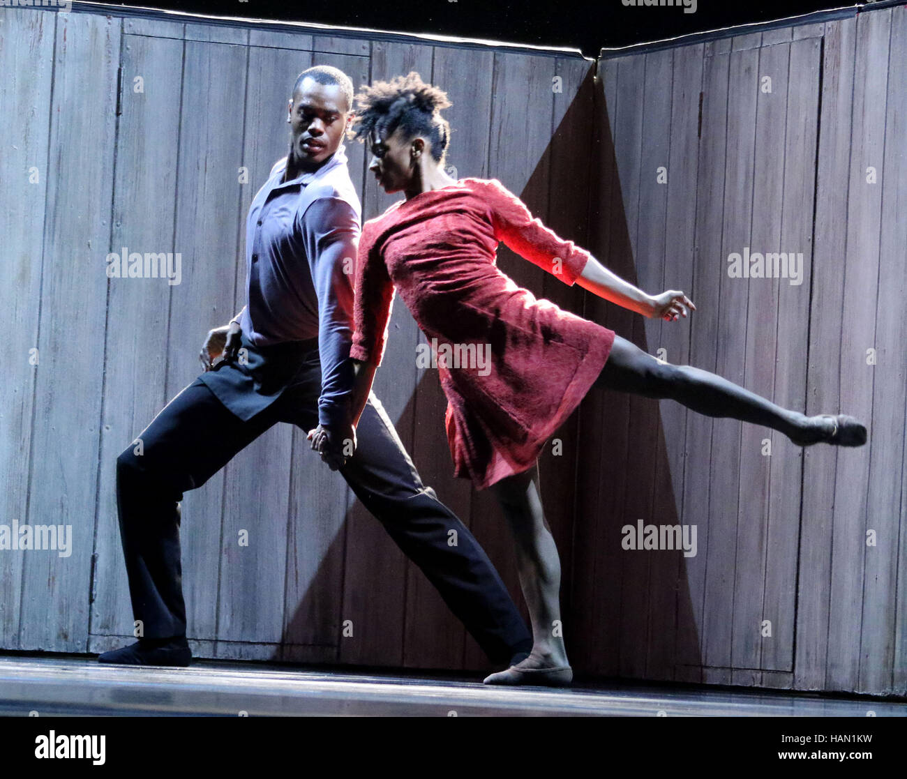 New York, USA. 2nd Dec, 2016. Dancers from the Alvin Ailey American ...