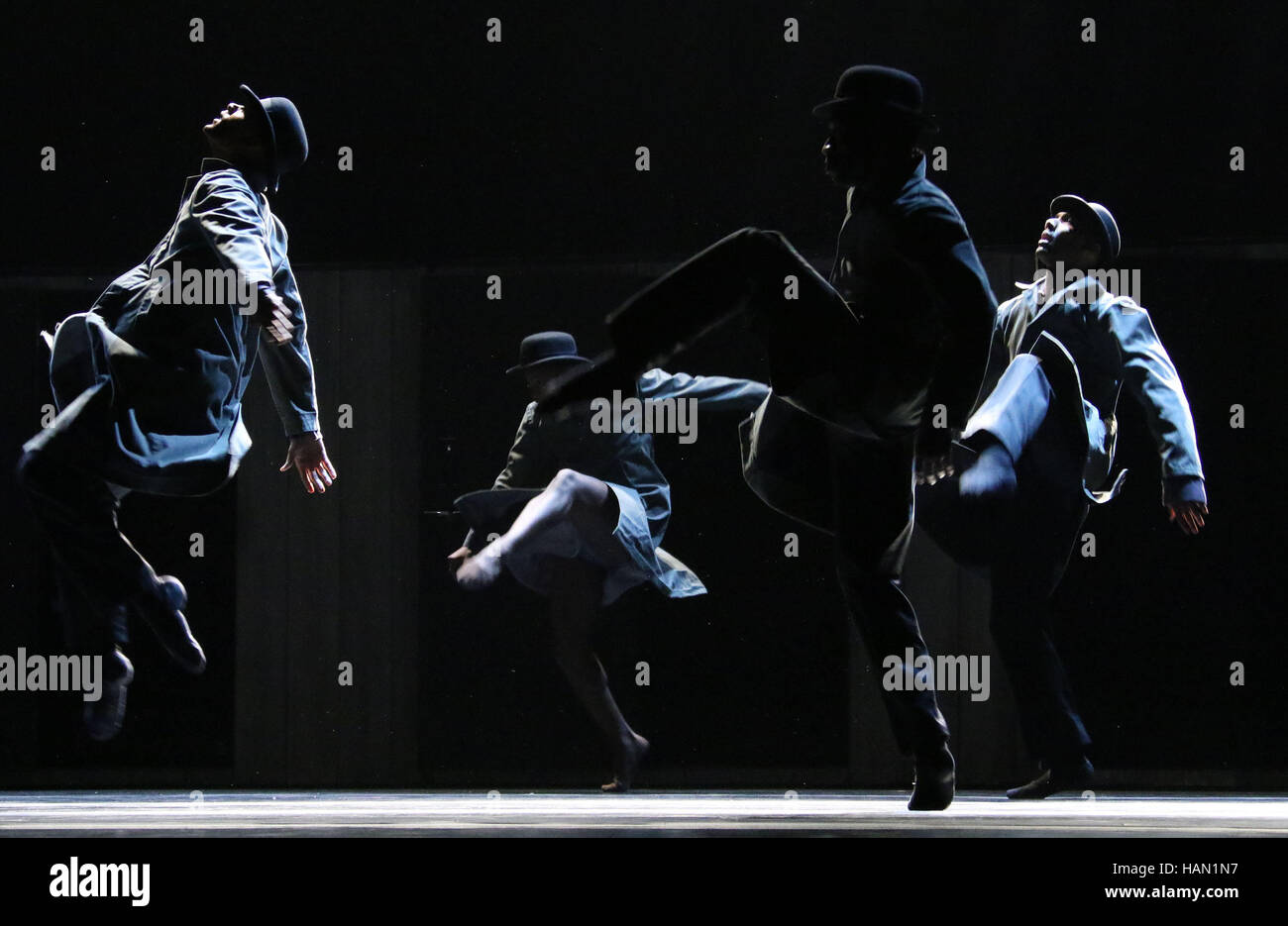 New York, USA. 2nd Dec, 2016. Dancers from the Alvin Ailey American ...