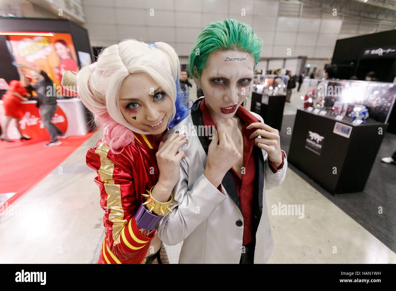 Tokyo, Japan. 2nd Dec, 2016. Cosplayers pose for a photograph during ...