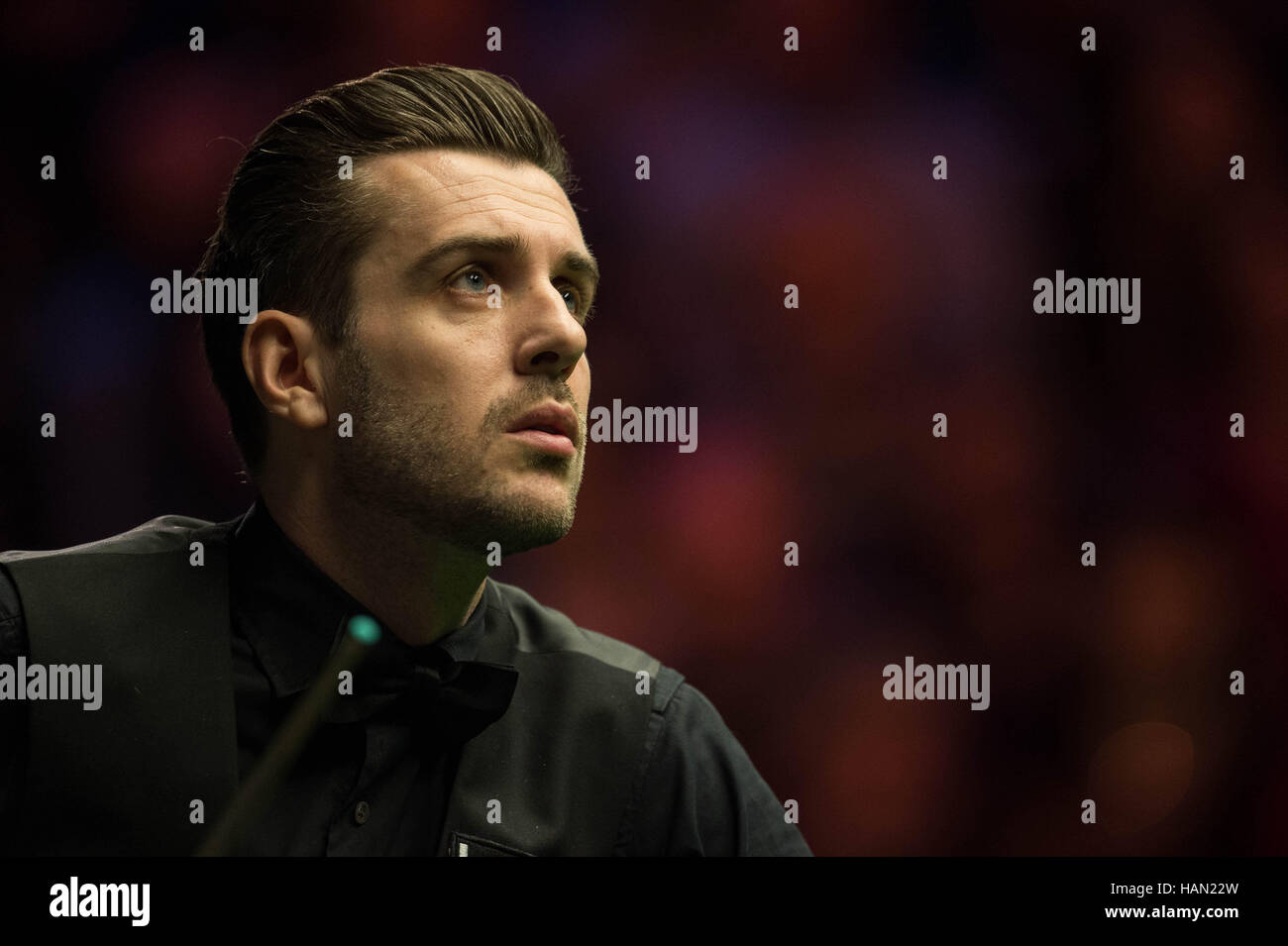 York. 2nd Dec, 2016. Mark Selby of England reacts during the Quarter ...