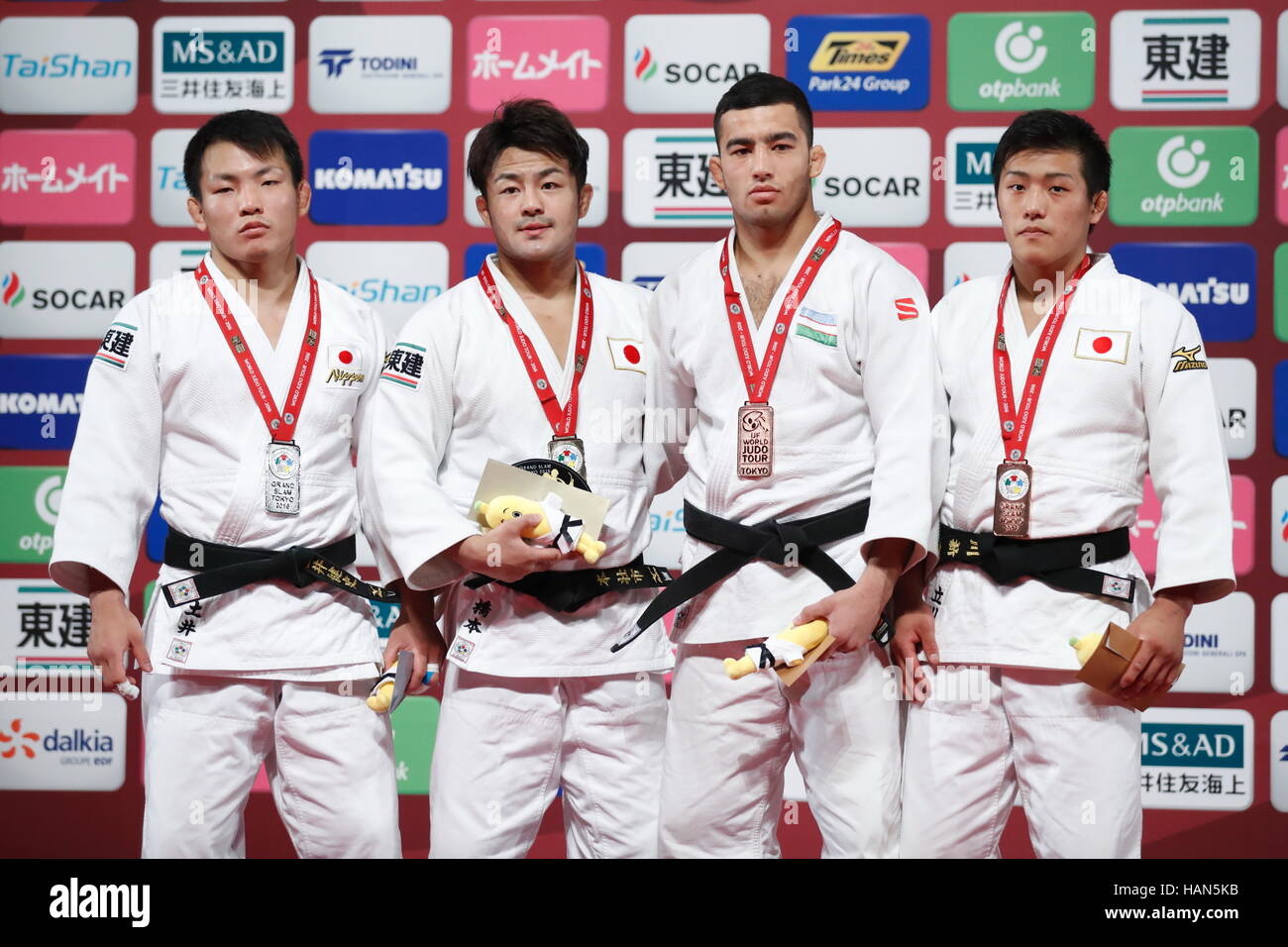Tokyo, Japan. 3rd Dec, 2016. (L-R) Takeshi Doi, Soichi Hashimoto (JPN ...
