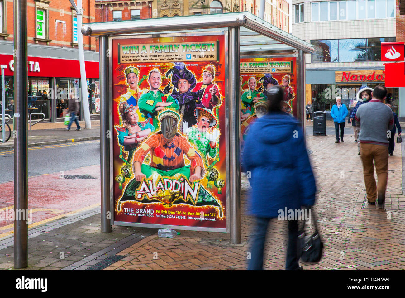 Aladdin Panto Decorated modern, Bus Shelter, advertising billboard ...