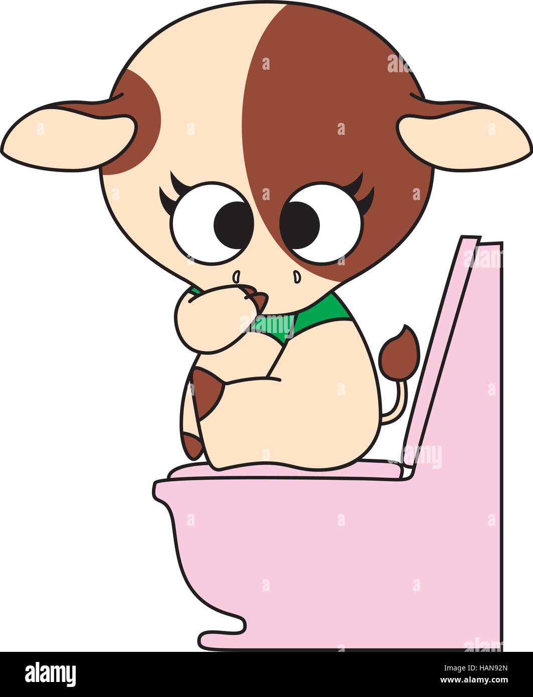 Potty cow Stock Vector Images - Alamy