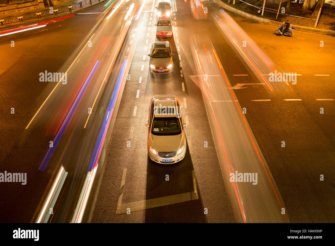 Huaihai Road at night Shanghai China Stock Photo - Alamy