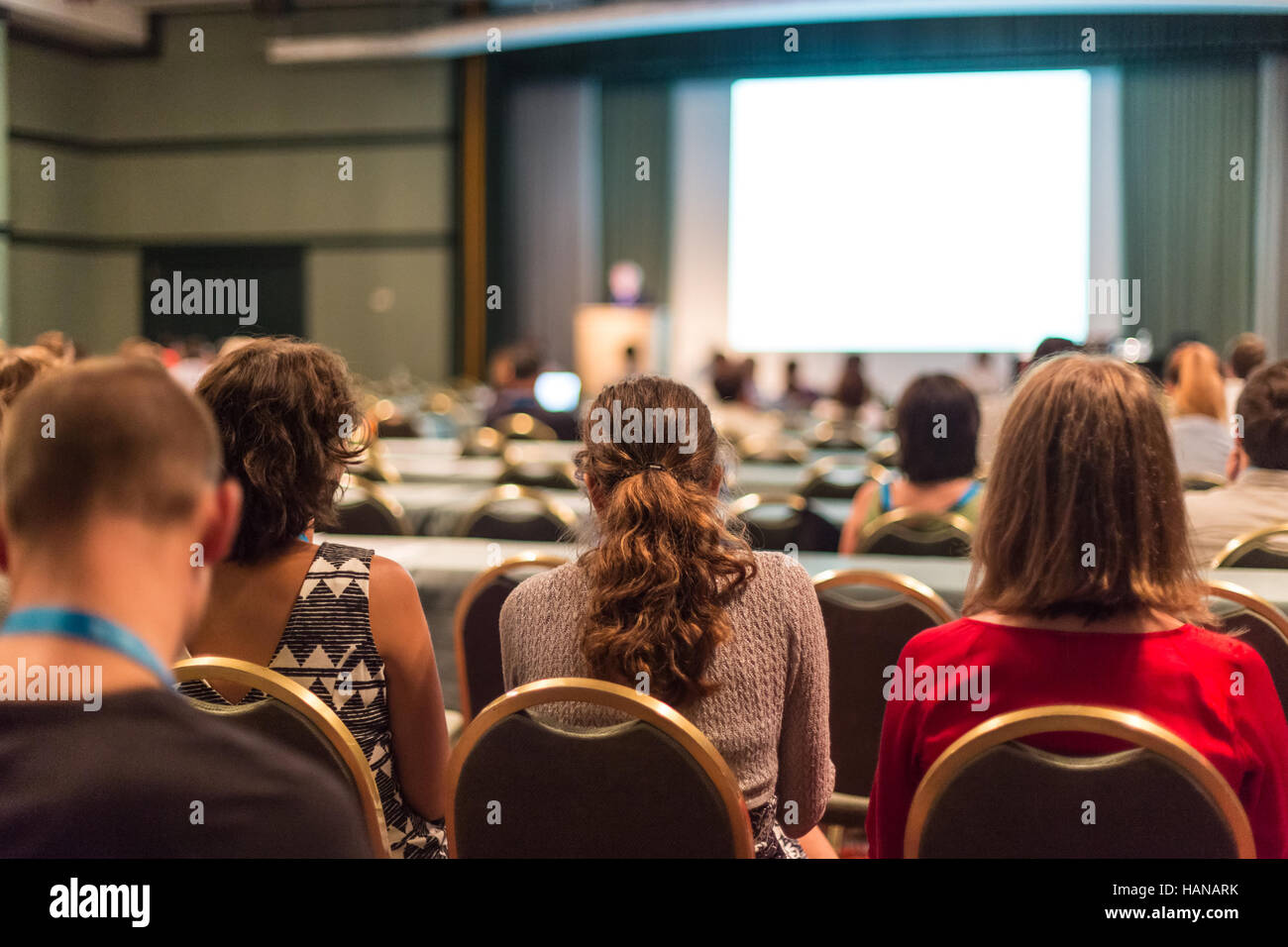 Audience in lecture hall on scientific conference Stock Photo - Alamy