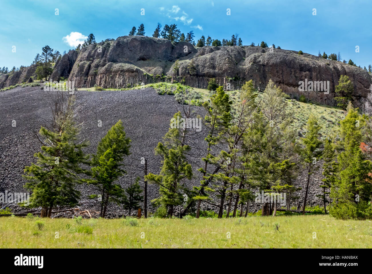 On the Hellroaring Trail in Yellowstone National Park Stock Photo - Alamy