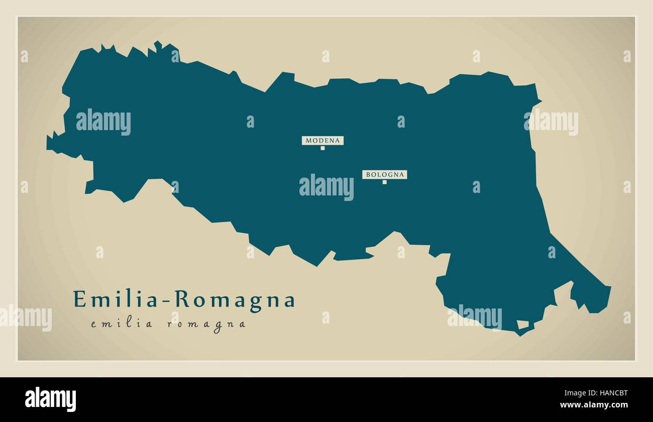 Modern Map - Emilia-Romagna IT Italy Stock Vector Image & Art - Alamy