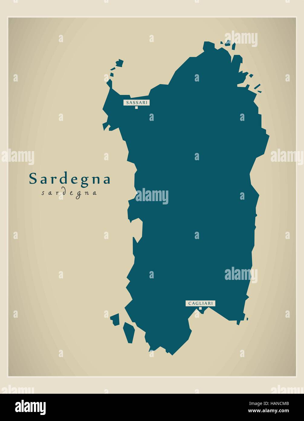 Map of sardegna hi-res stock photography and images - Alamy