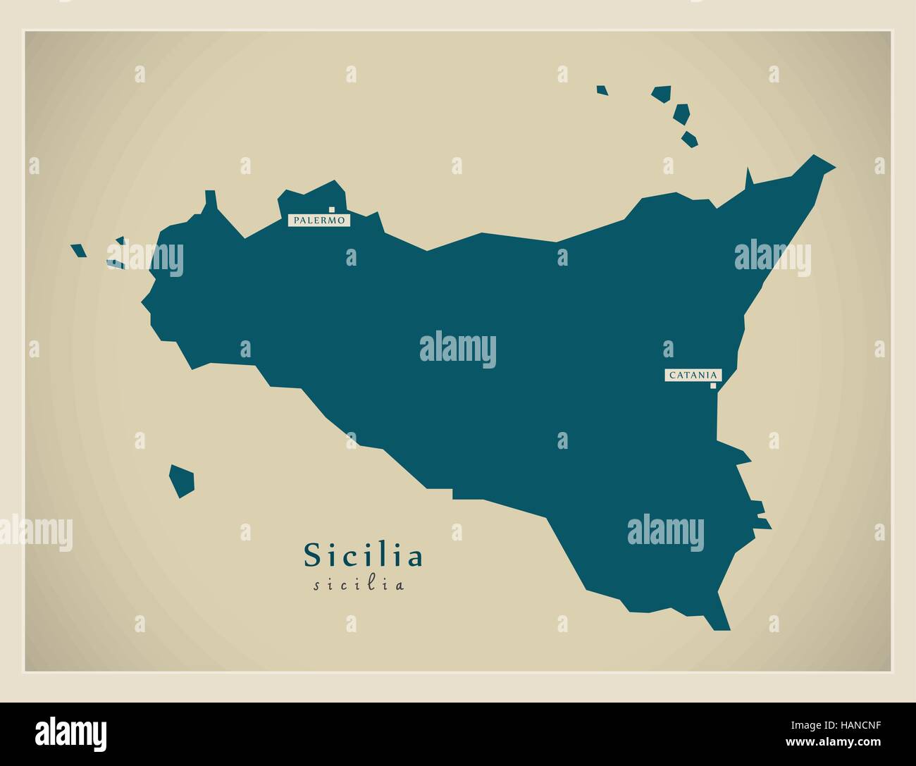 Sicilia map vector hi-res stock photography and images - Alamy