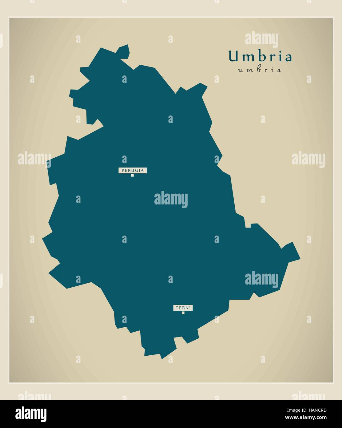 Modern Map - Umbria IT Italy Stock Vector Image & Art - Alamy