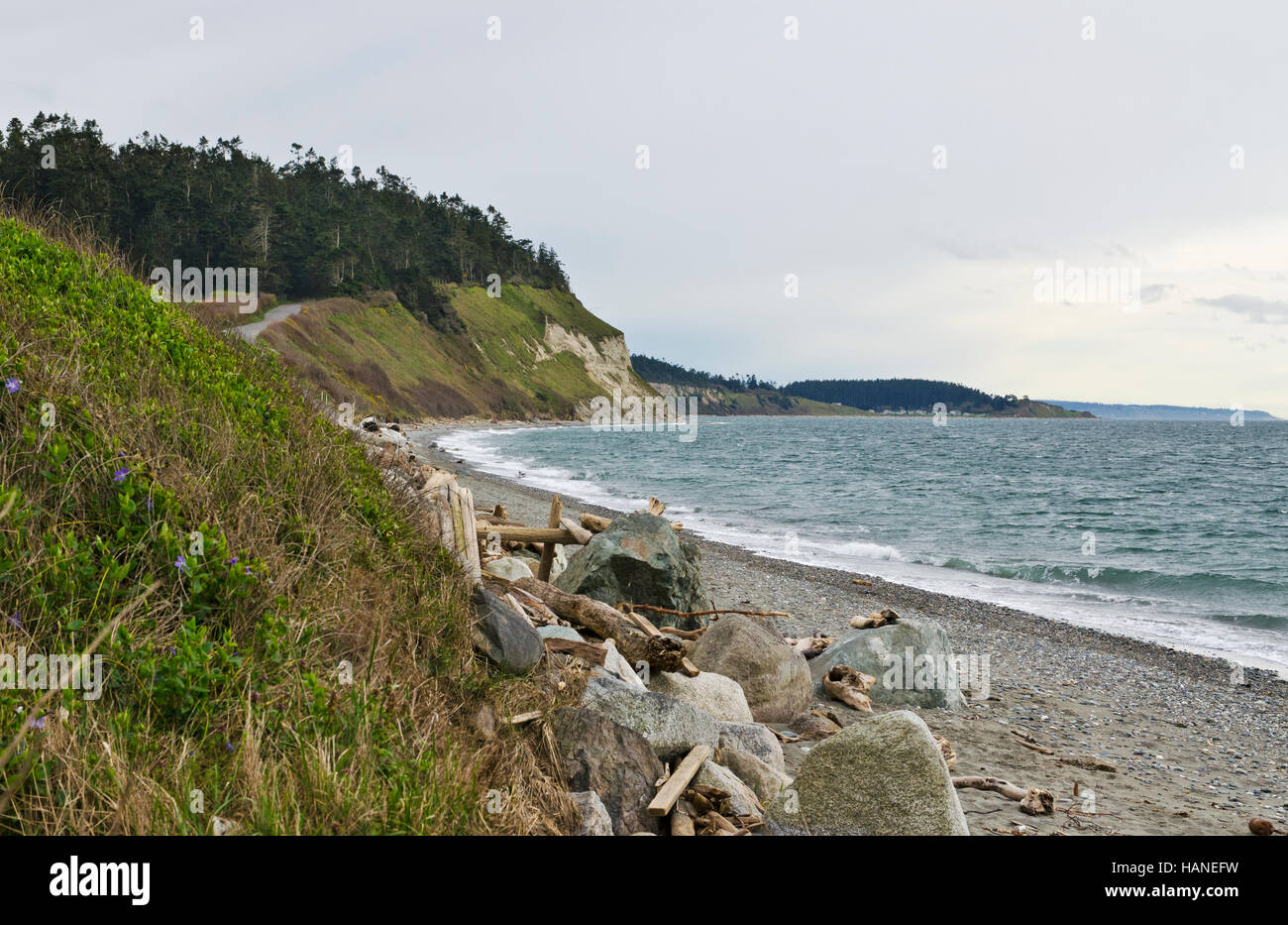 Whidbey Island, Washington State: Bluffs and shoreline along the ...