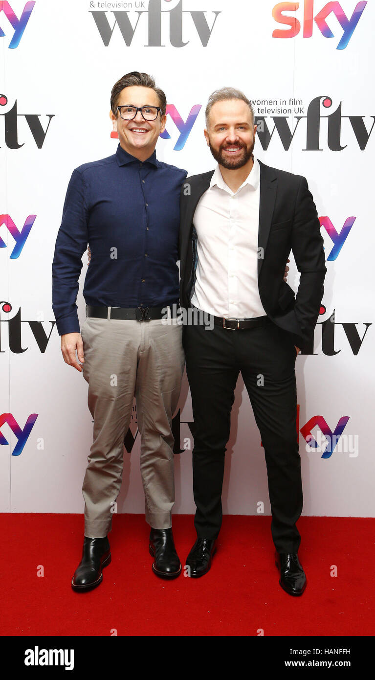 Stephen Webb (left) and Chris Steed arrive at the Women in Film & TV ...