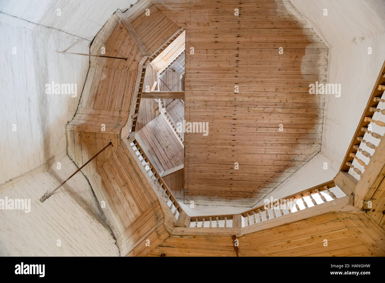 Stairs to the bell tower. View from below Stock Photo - Alamy