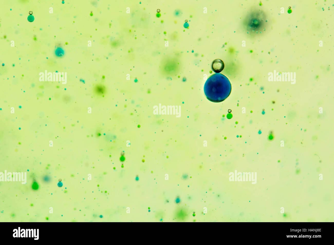 fuzzy yellow and blue water, with bubbles, as background Stock Photo ...