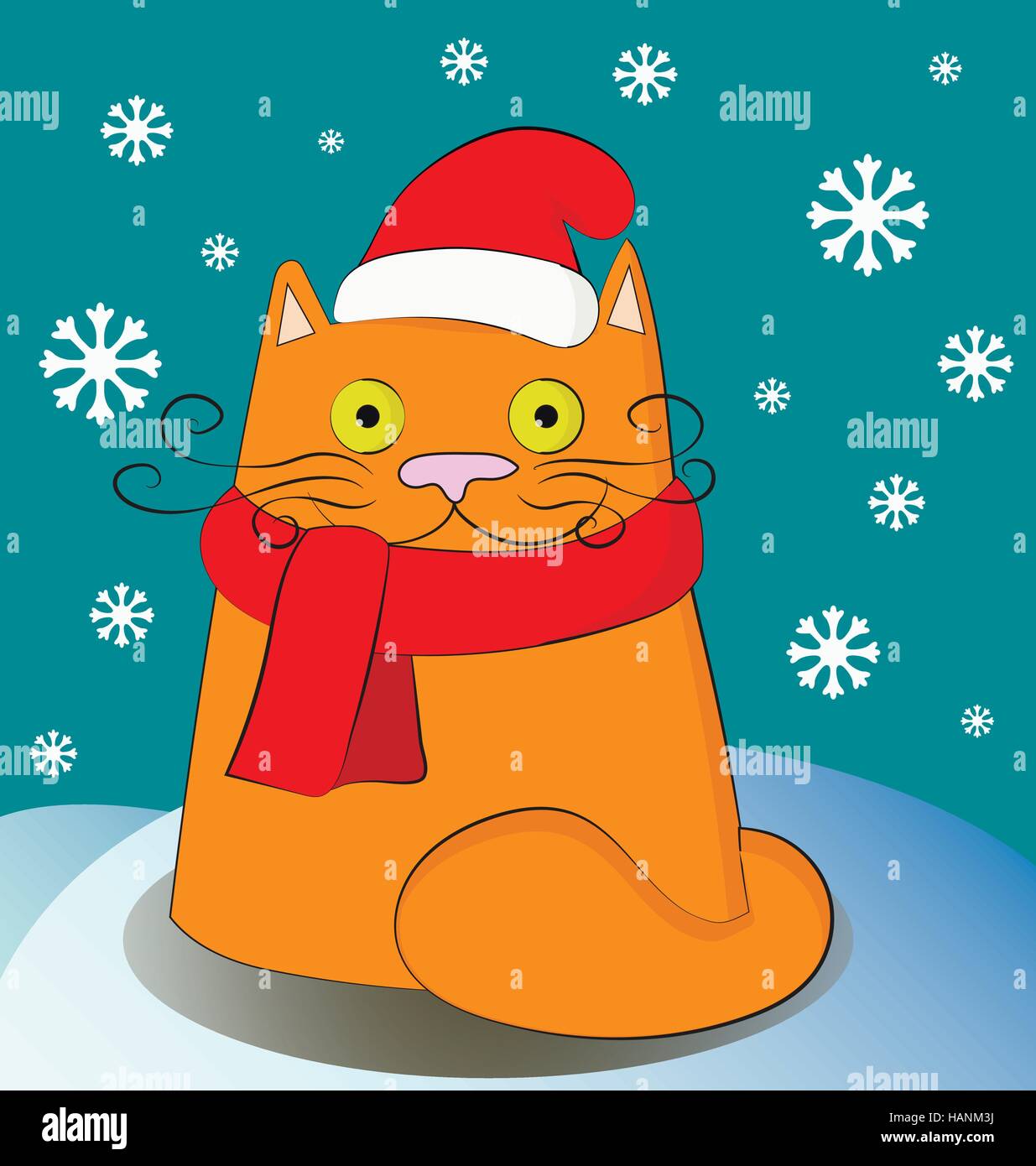 Cute cat wearing santa Stock Vector Images - Alamy