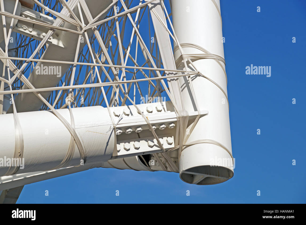 Abstract view of a large suspension metal structure Stock Photo - Alamy