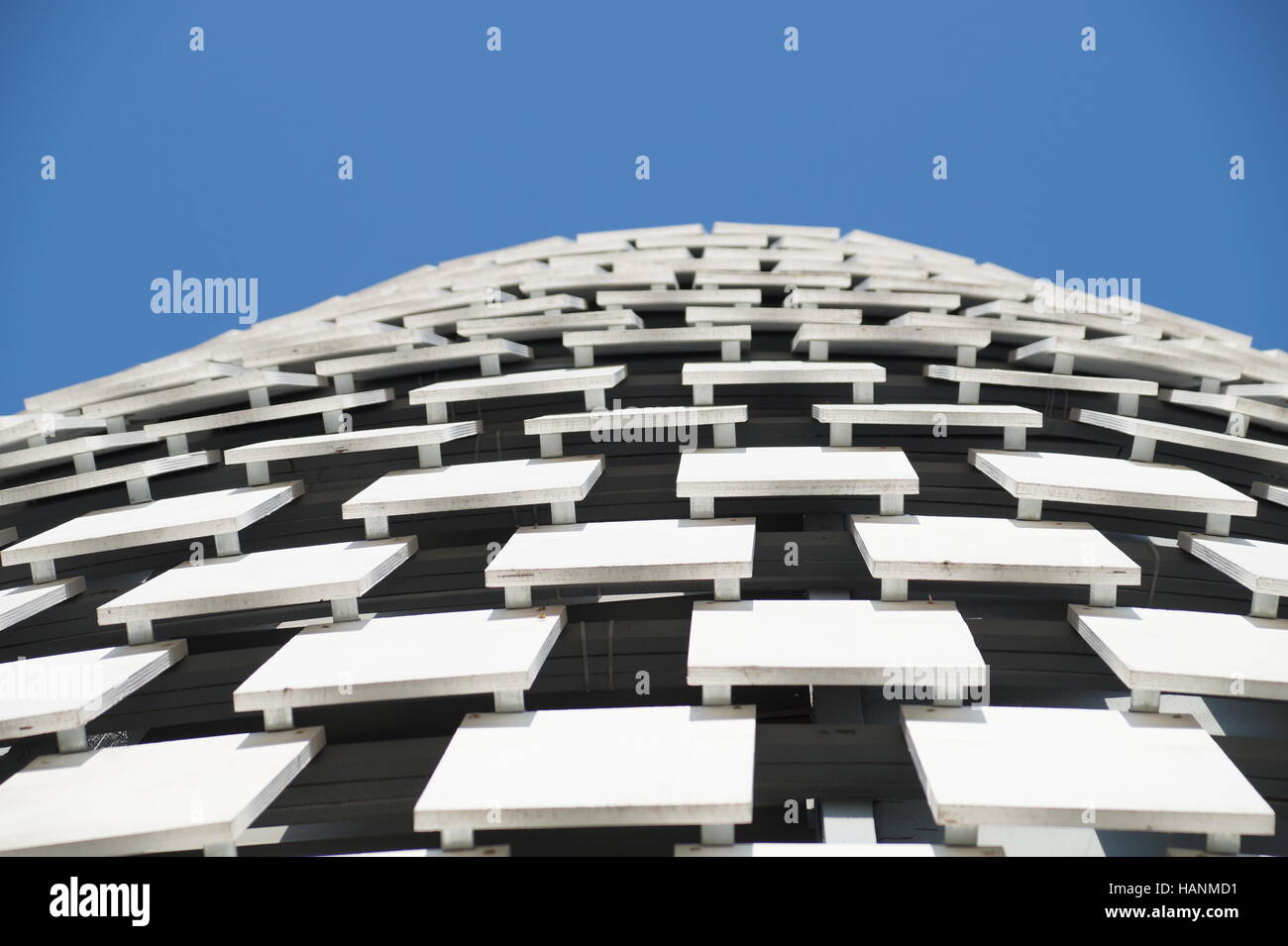 wooden facade modern perspective Stock Photo - Alamy