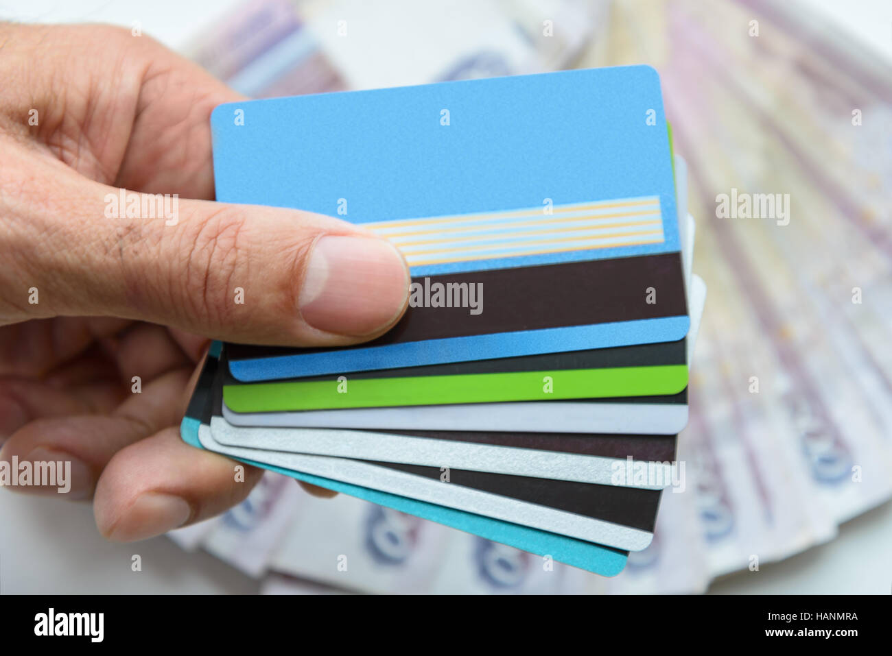 Bank card pile hi-res stock photography and images - Alamy