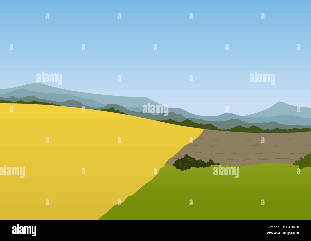 Grassland mountain Stock Vector Images - Alamy