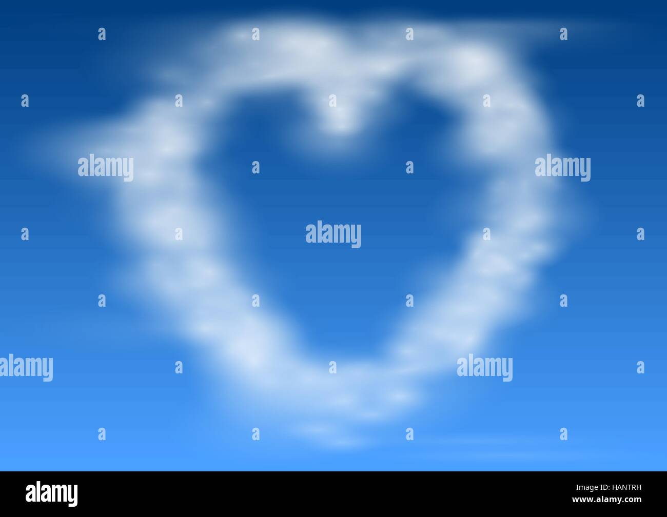 Heart Shaped Clouds Stock Vector Image & Art - Alamy