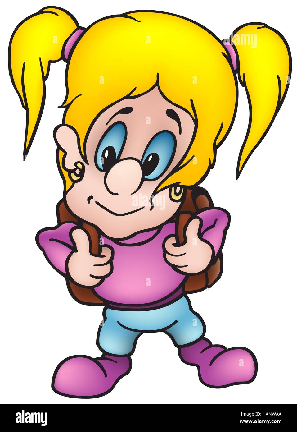 Cartoon backpack hi-res stock photography and images - Alamy