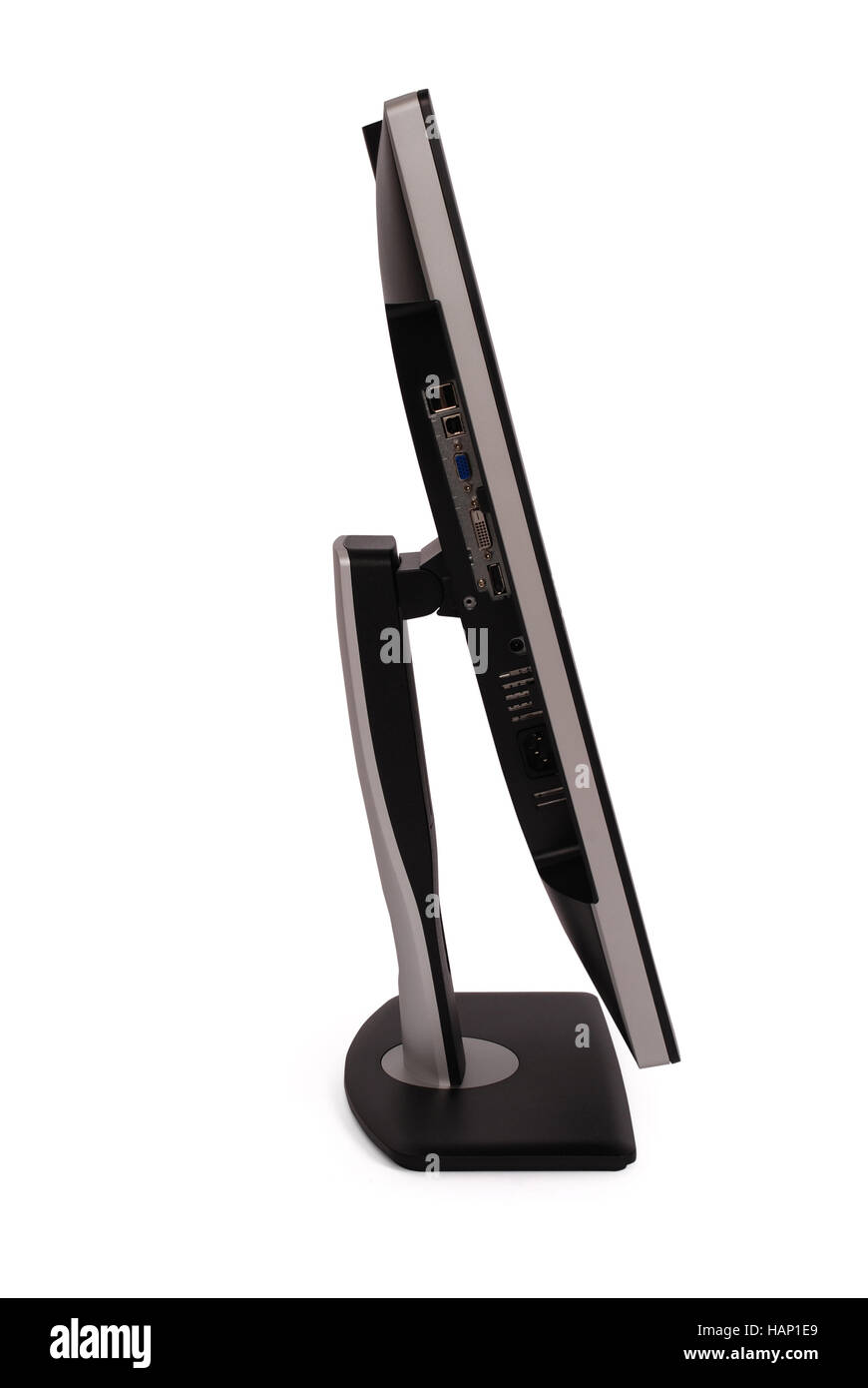 Black PC monitor white background with soft shadow (Clipping path Stock ...