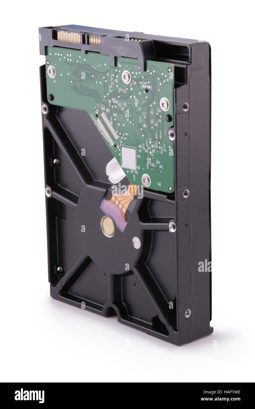 Computer hard disk isolated on white background. Clipping path inside Stock Photo - Alamy