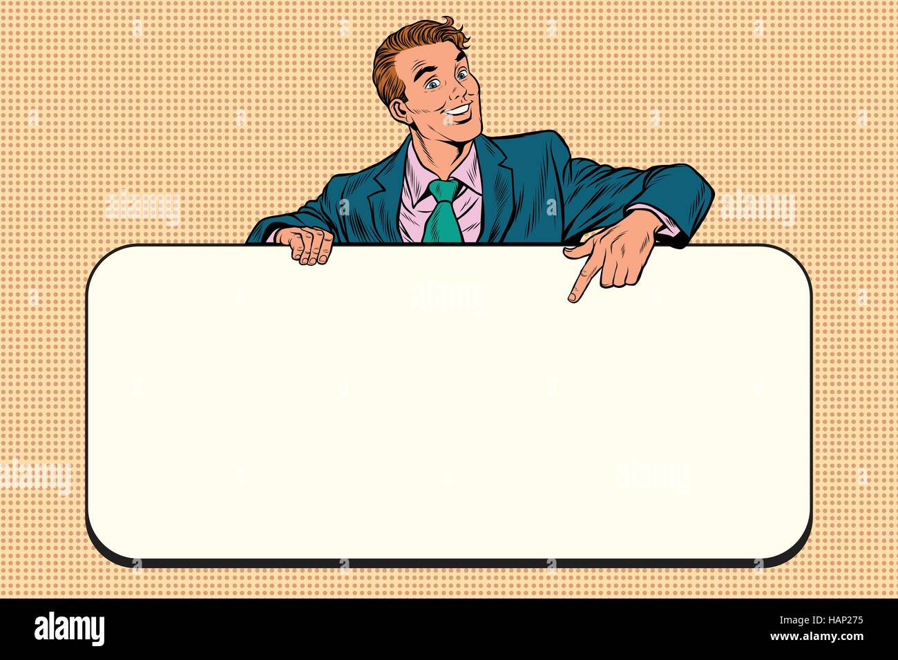 Smiling man holding empty Stock Vector Images - Alamy